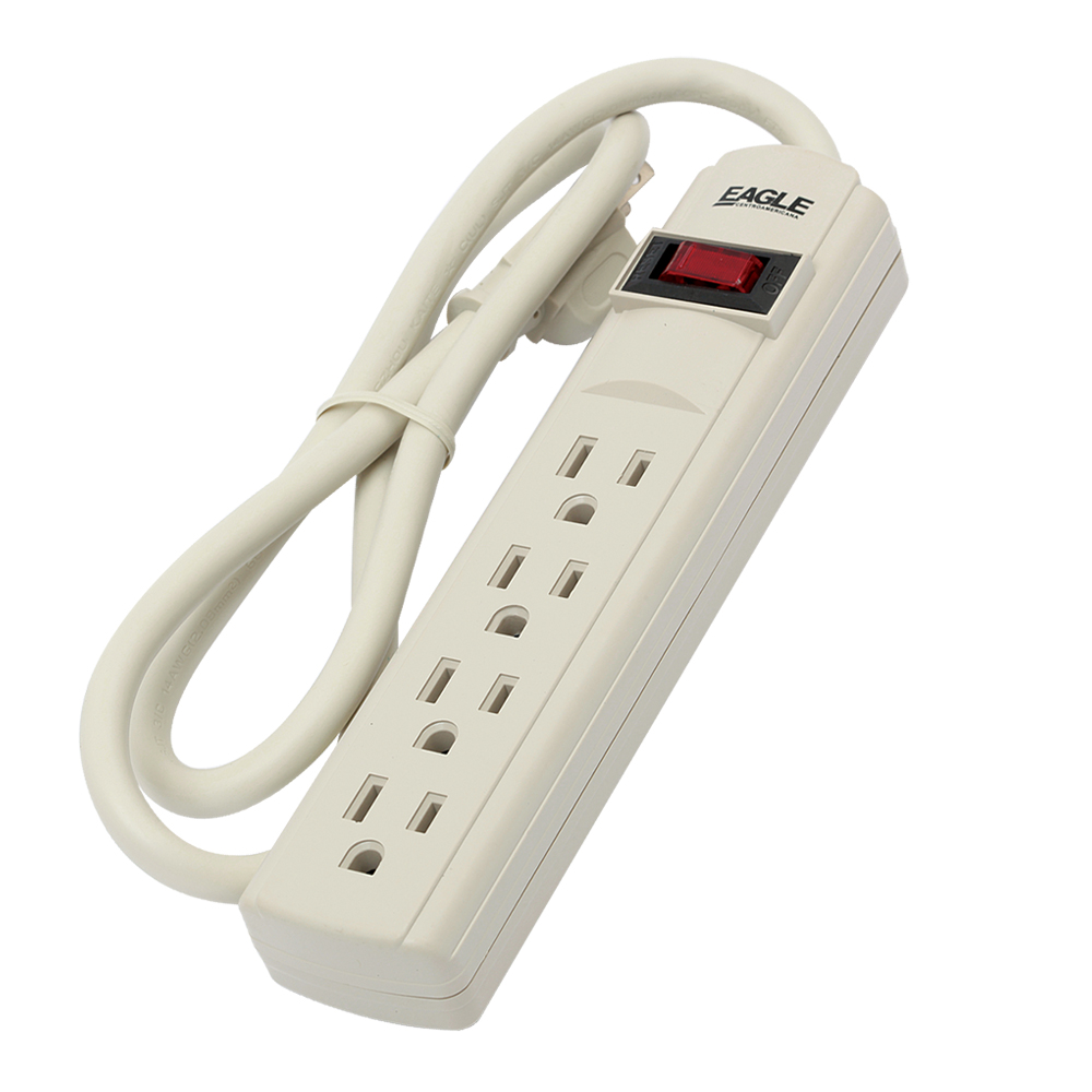 Regleta 4 Tomas 15A/125V~, NEMA 5-15 - Eagle Soluciones Eléctricas